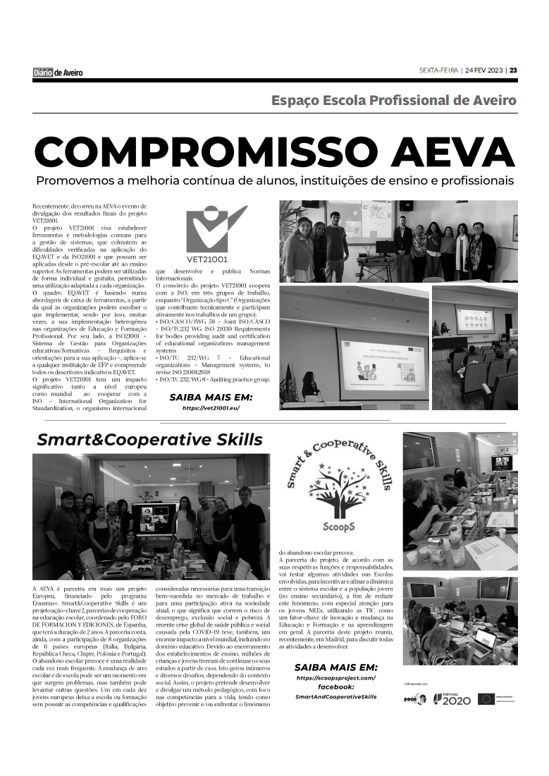 VET21001 AEVA Multiplier Event at Diário de Aveiro - VET21001